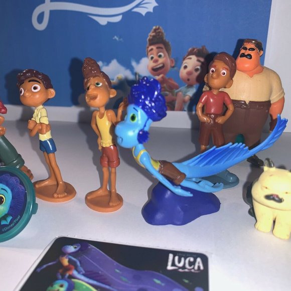Disney | Toys | Disney Luca Figure Set Of With 2 Stickers And 2 Rings ...